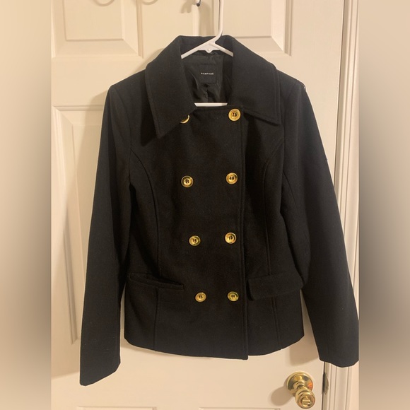 Rampage | Jackets & Coats | Rampage Black With Golden Buttons Pea Coat ...